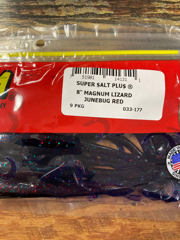 Zoom Mag Lizard 8" Junebug Red – Lake Fork Resort