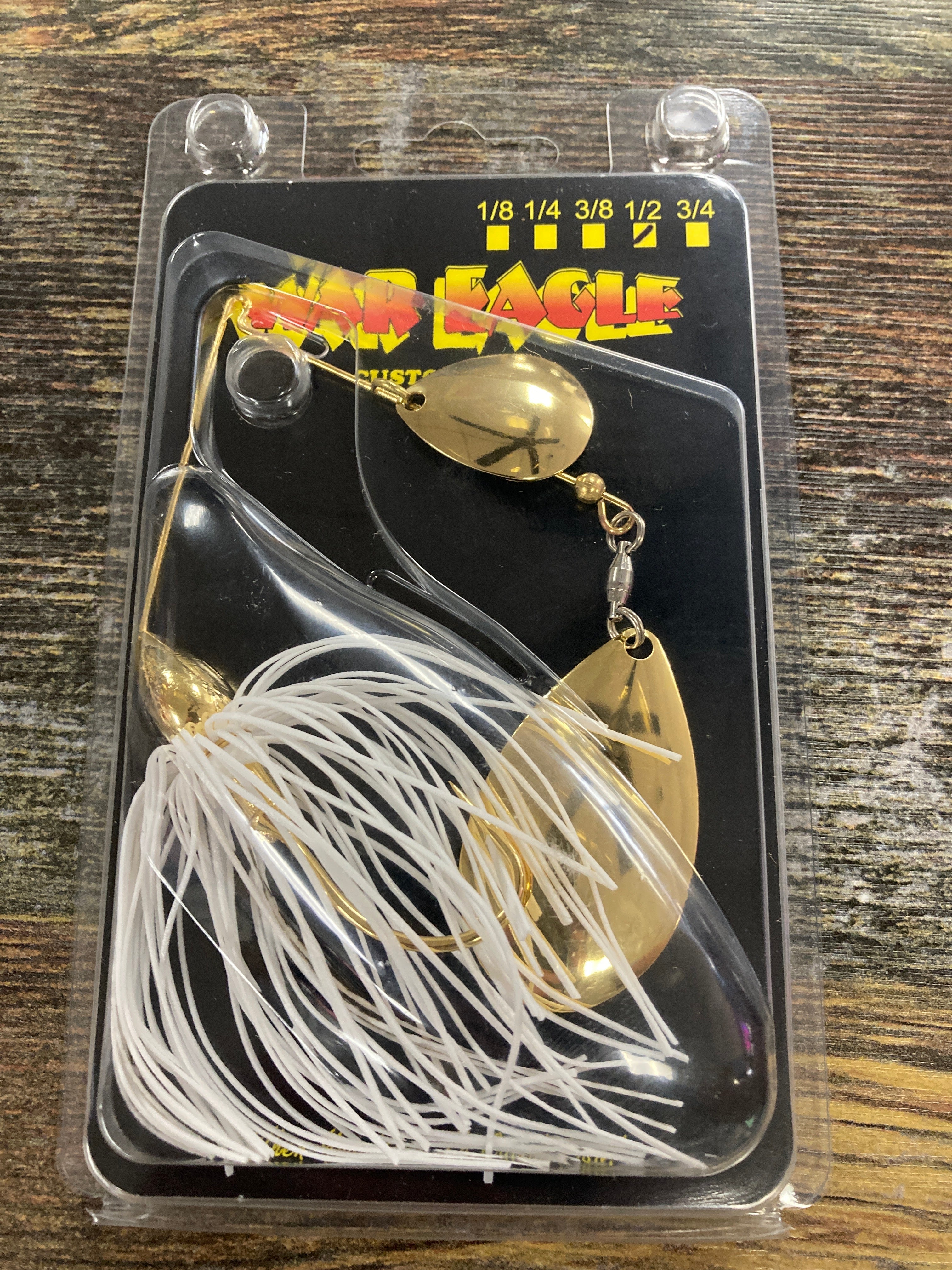 War Eagle Spinner bait 1/2 oz White Gold – Lake Fork Resort