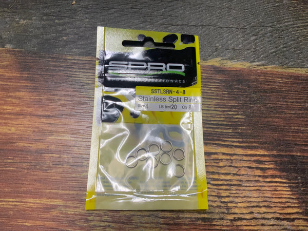 SPRO SPLIT RING 20 LB #4 STAINLESS – Lake Fork Resort