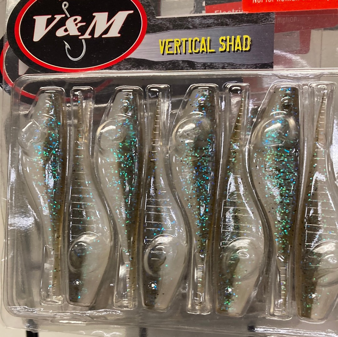V&M Vertical Shad - Electric Shad – Lake Fork Resort