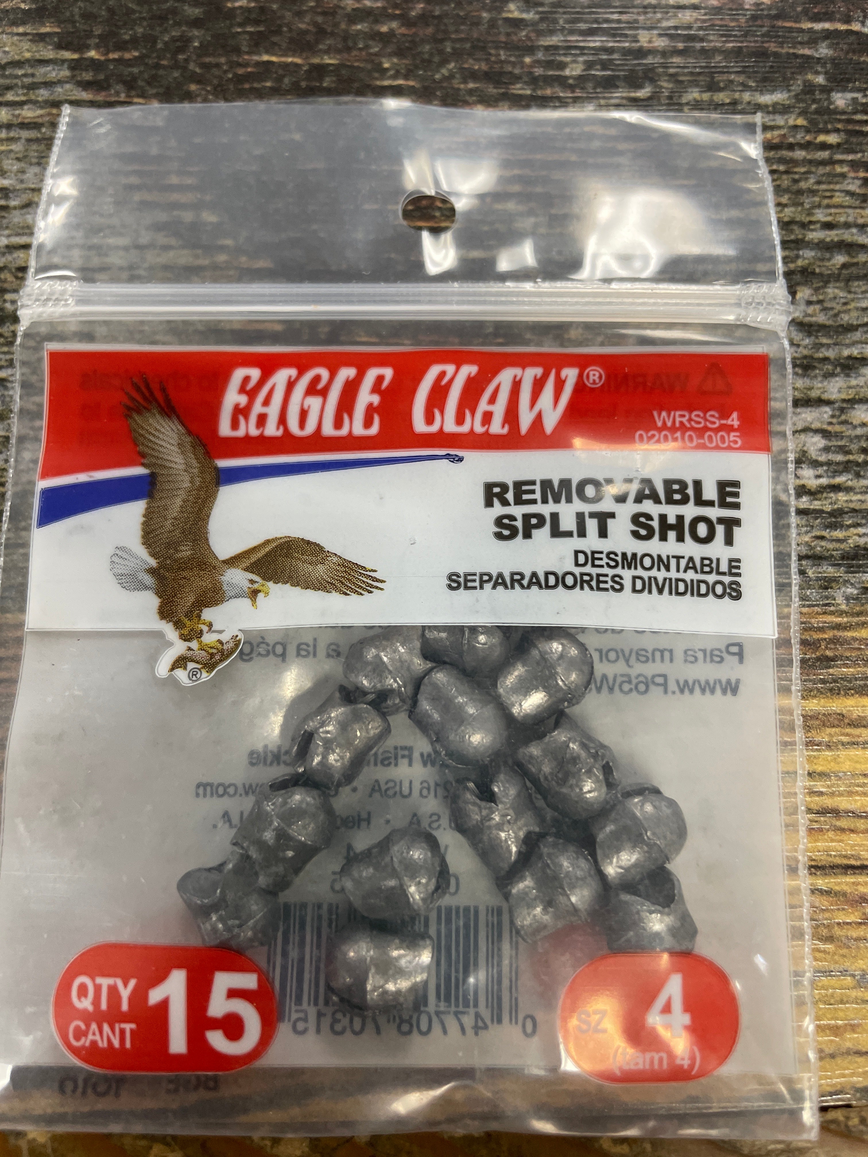 Eagle Claw Remove Split Shot #4 Lead – Lake Fork Resort