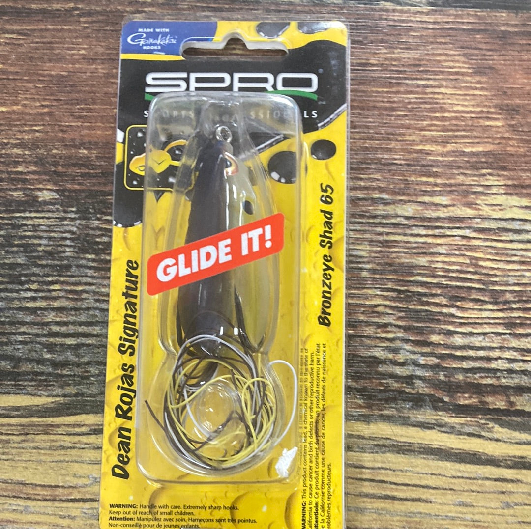 Spro Glide 65 Bronzeye Shad . Clear Chartreuse – Lake Fork Resort