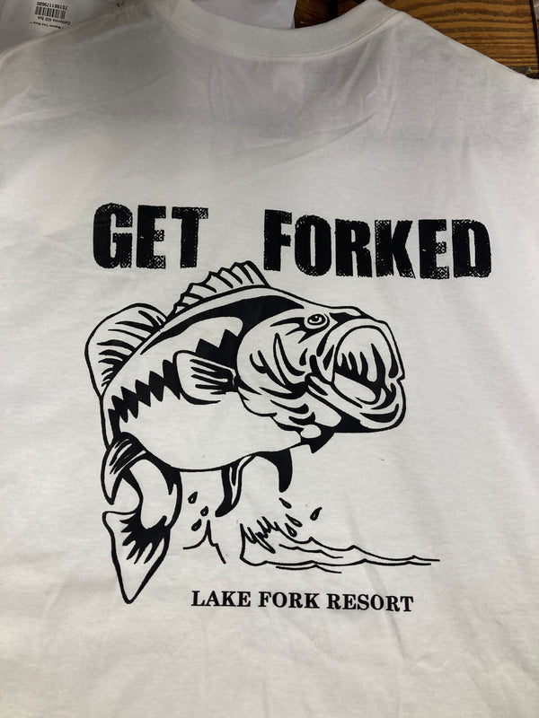 Get Forked T Shirt - White - XL – Lake Fork Resort