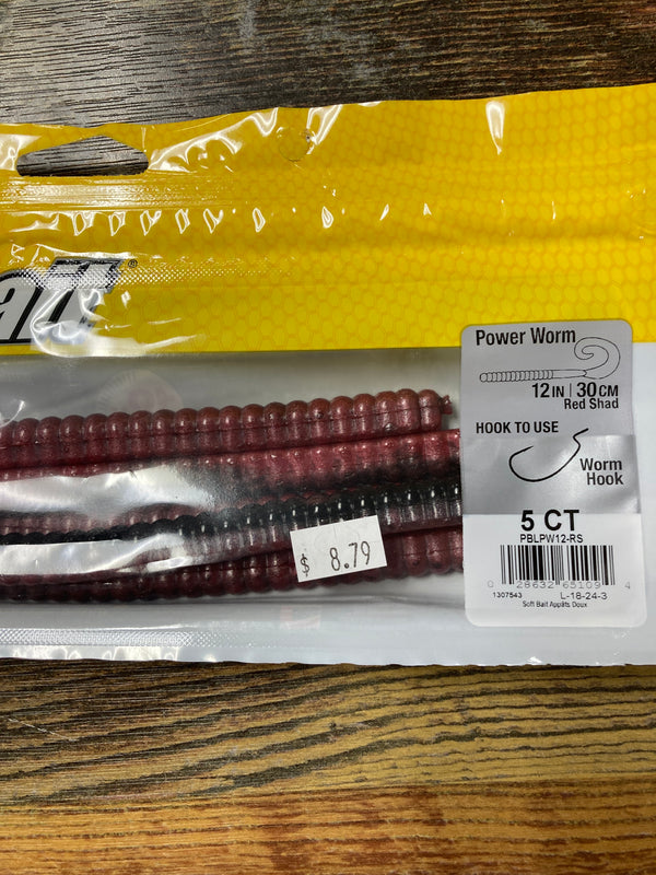Berkley PB Power Worm 12" Red Shad – Lake Fork Resort