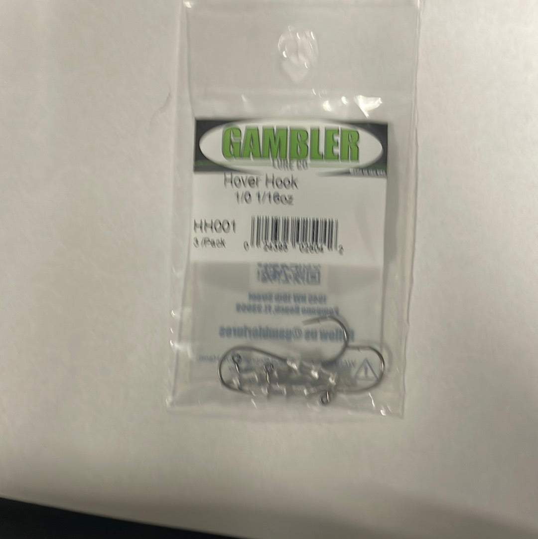 Gambler Hover Hook 1/16 oz. 1/0 Chrome – Lake Fork Resort