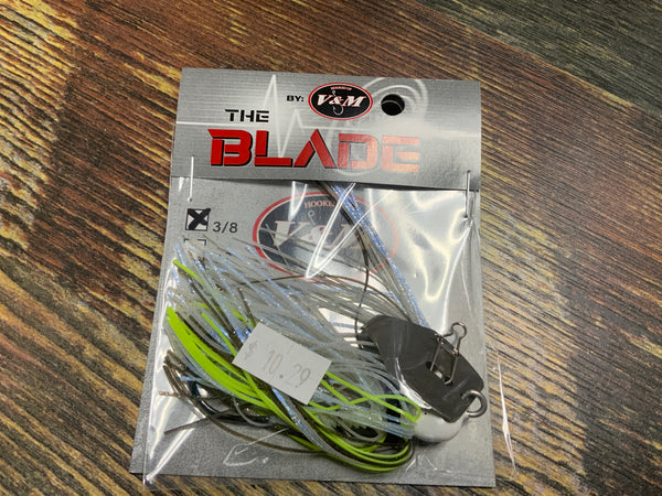 V&M The Blade Jig 3/8 oz. Threadfin Shad – Lake Fork Resort