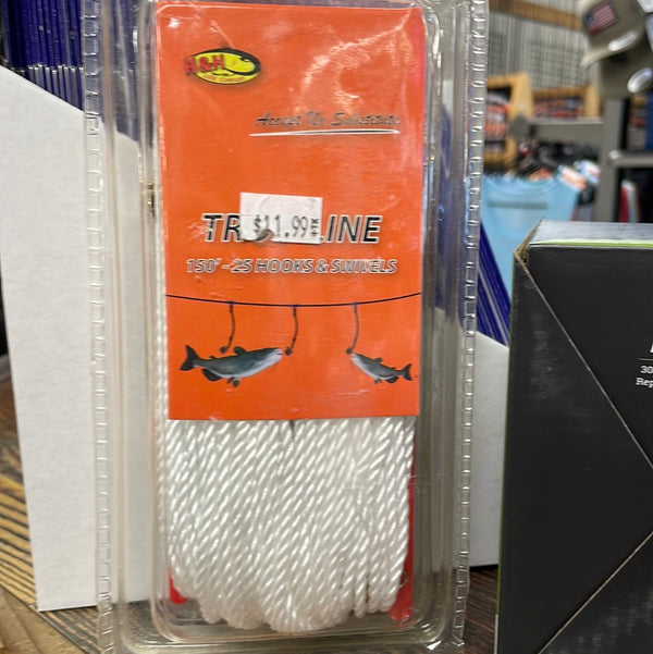 H & H Trot Line with Hooks 25 hooks 150 ft. 300 lb. – Lake Fork Resort