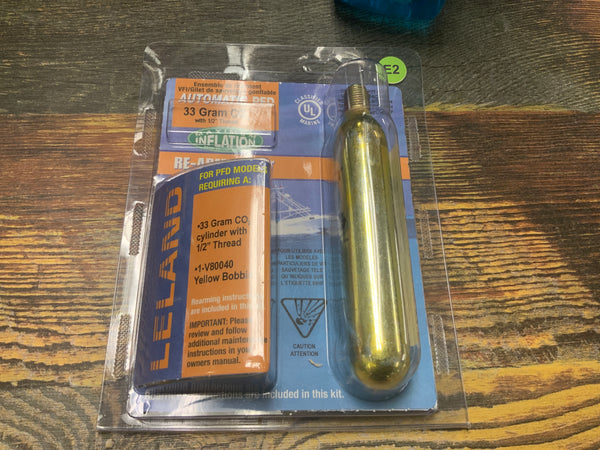 Leland Inflatable Rearming Kit - 33 gram CO2 – Lake Fork Resort