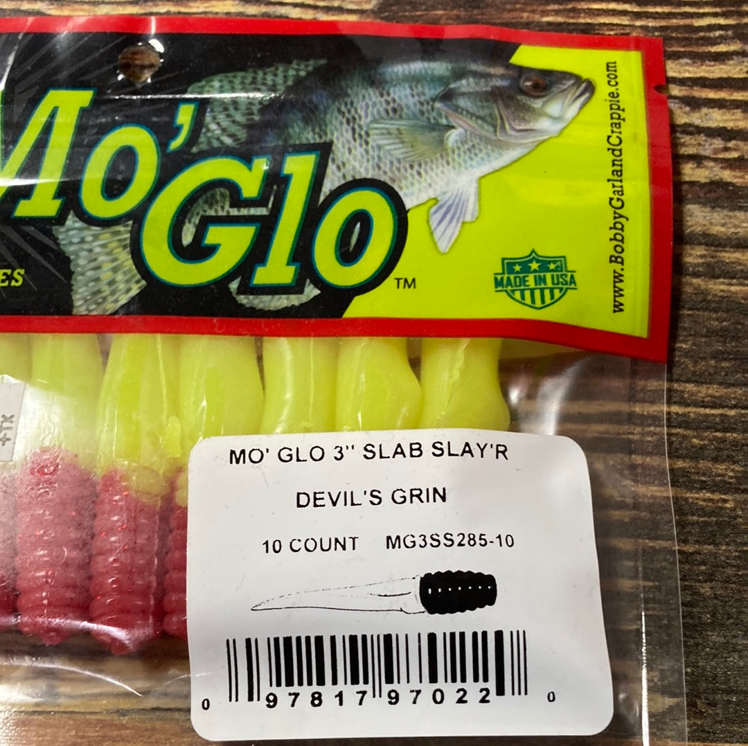 Bobby Garland Mo Glo 3” Slab Slayer Devils Grin – Lake Fork Resort
