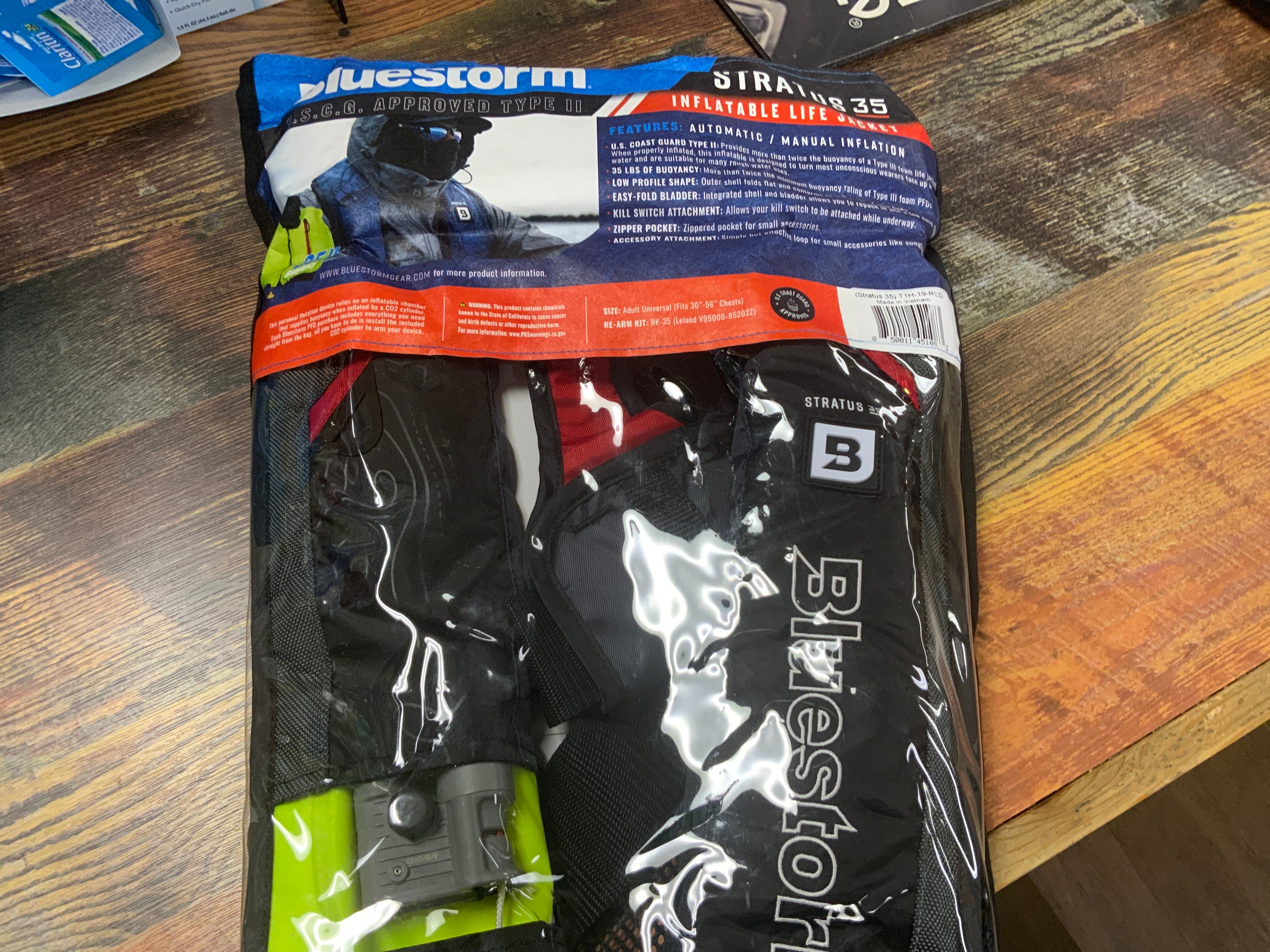 BlueStorm Stratus Inflatable Life Preserver - Black – Lake Fork Resort